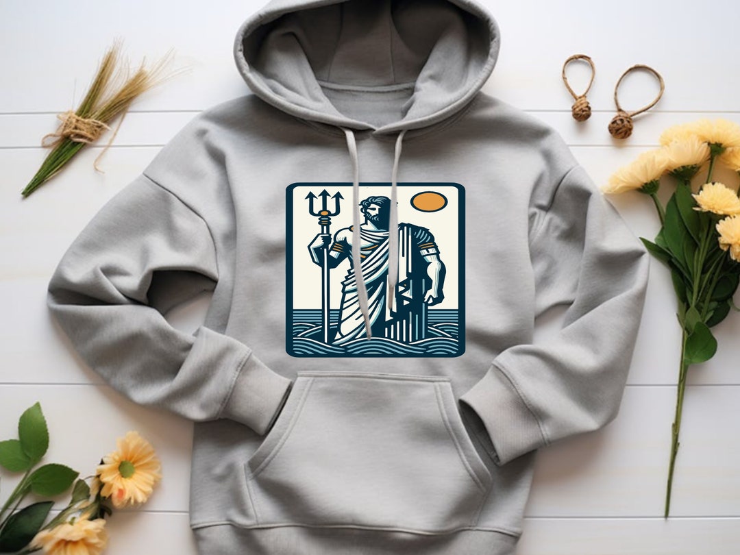 Greek God Hoodie. Poseidon Hoodie. Greek Mythology. Greek God Gift. Poseidon Gift. Mythology ...