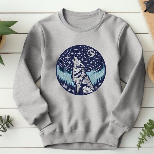 Wolf Sweater - Etsy