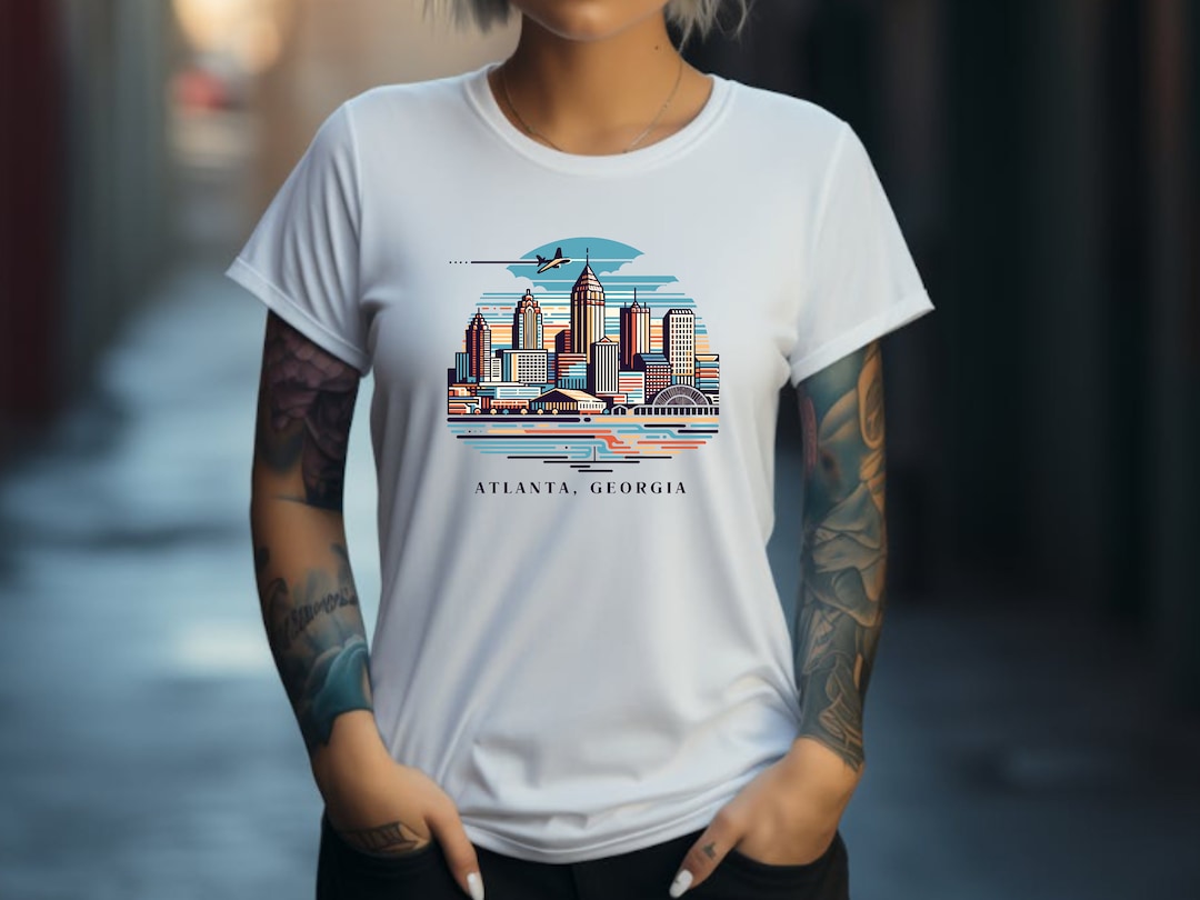 Atlanta Shirt. Atlanta Gift. Atlanta T-shirt. Skyline Shirt. Skyline ...
