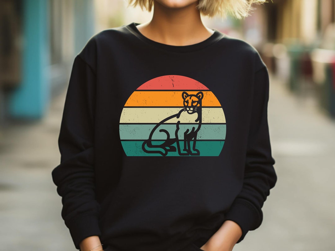 Cougar Sweater. Cougar Gift. Big Cat Sweater. Big Cat Gift. Wild Animal ...