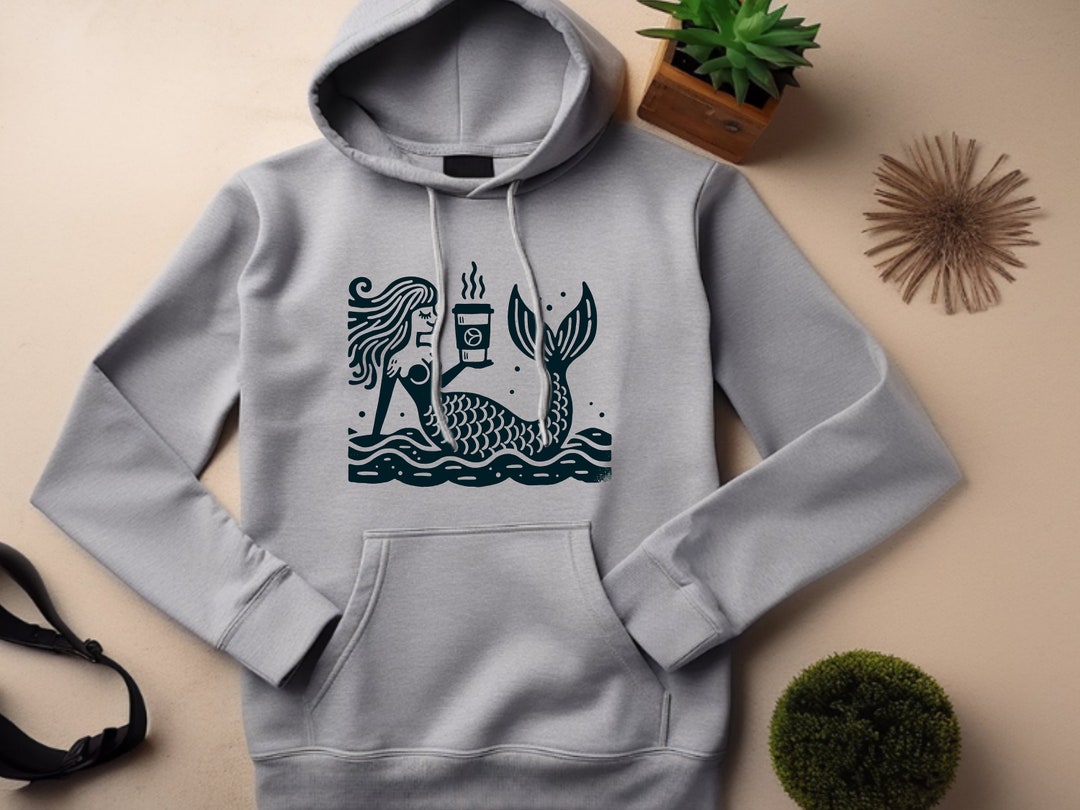 Mermaid Hoodie. Coffee Mermaid. Mermaid Gift. Coffee Lover Gift ...