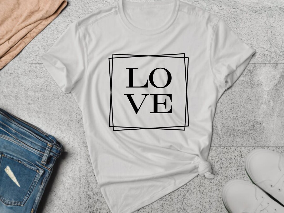 Love Shirt. Minimalistic Shirt. Minimalistic Print. Simple Shirt ...