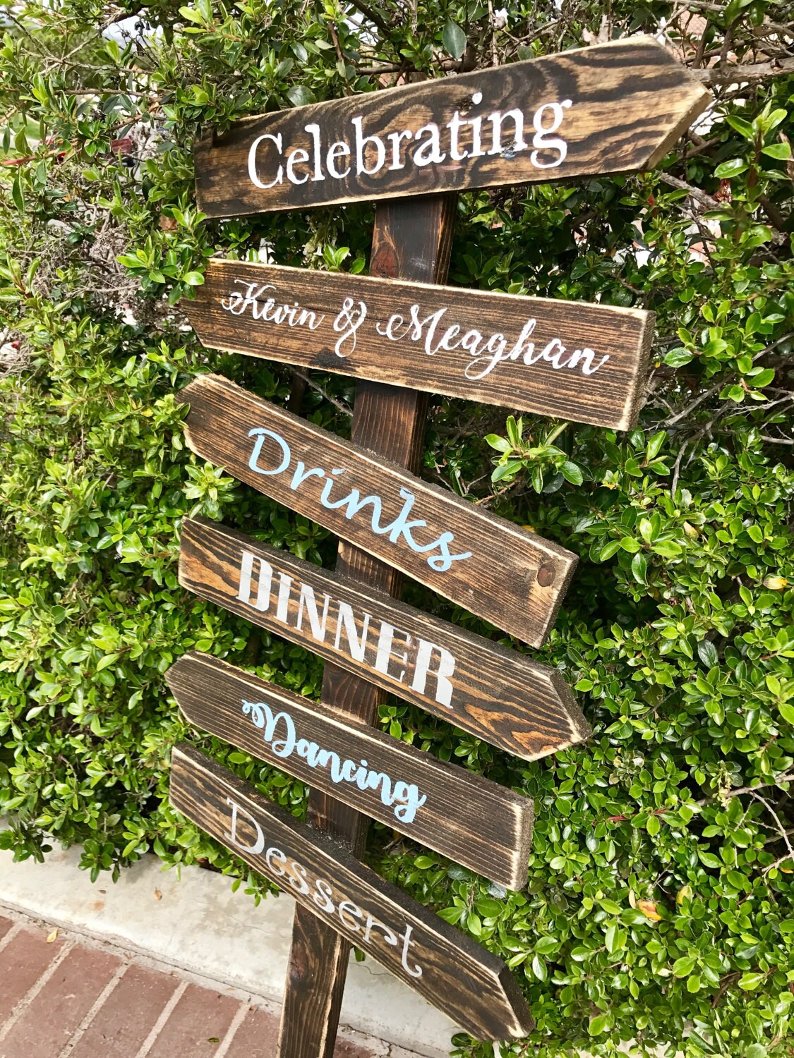 Custom Sign with stake with 5 arrows | Etsy