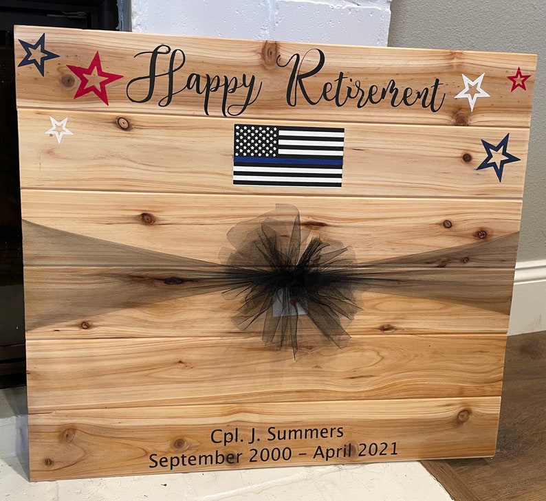 Police officer Retirement Signing Board | Etsy