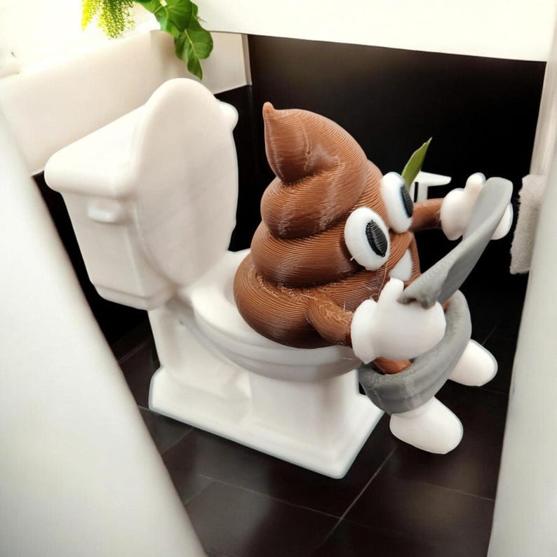 Mr. Poop Bathroom Buddy | Fun Mr. Hanky Toilet Decor | Unique Bathroom ...