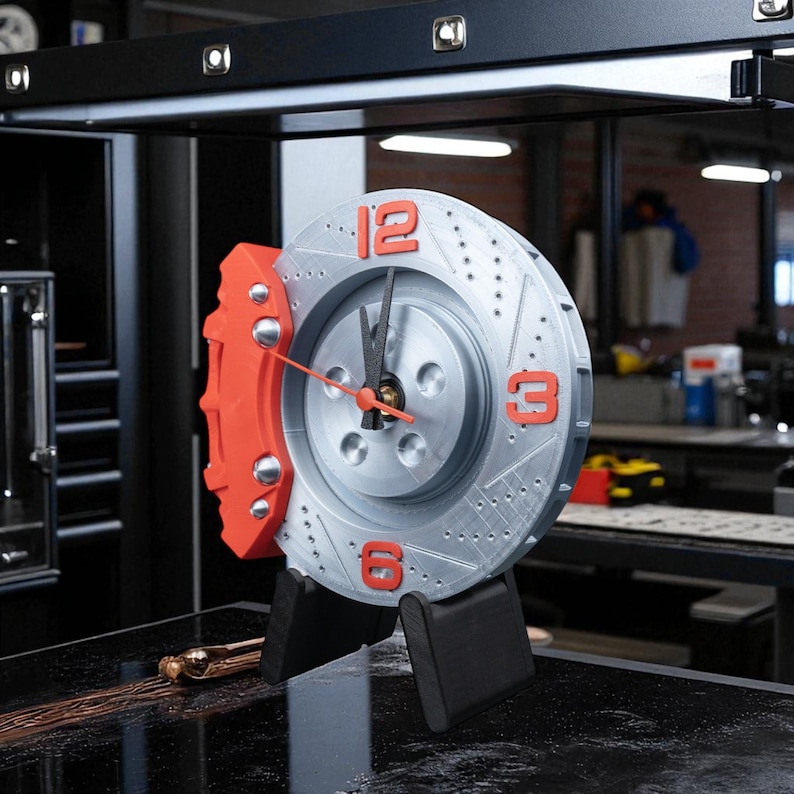 Brake Time Desk & Wall Clock – Brembo Style 3D Printed Racing Decor ...