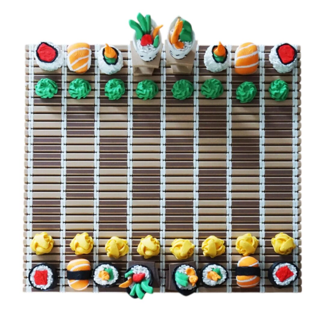 Sushi Chess Set – Handmade Travel Chess Game With Bento Box & Sushi ...