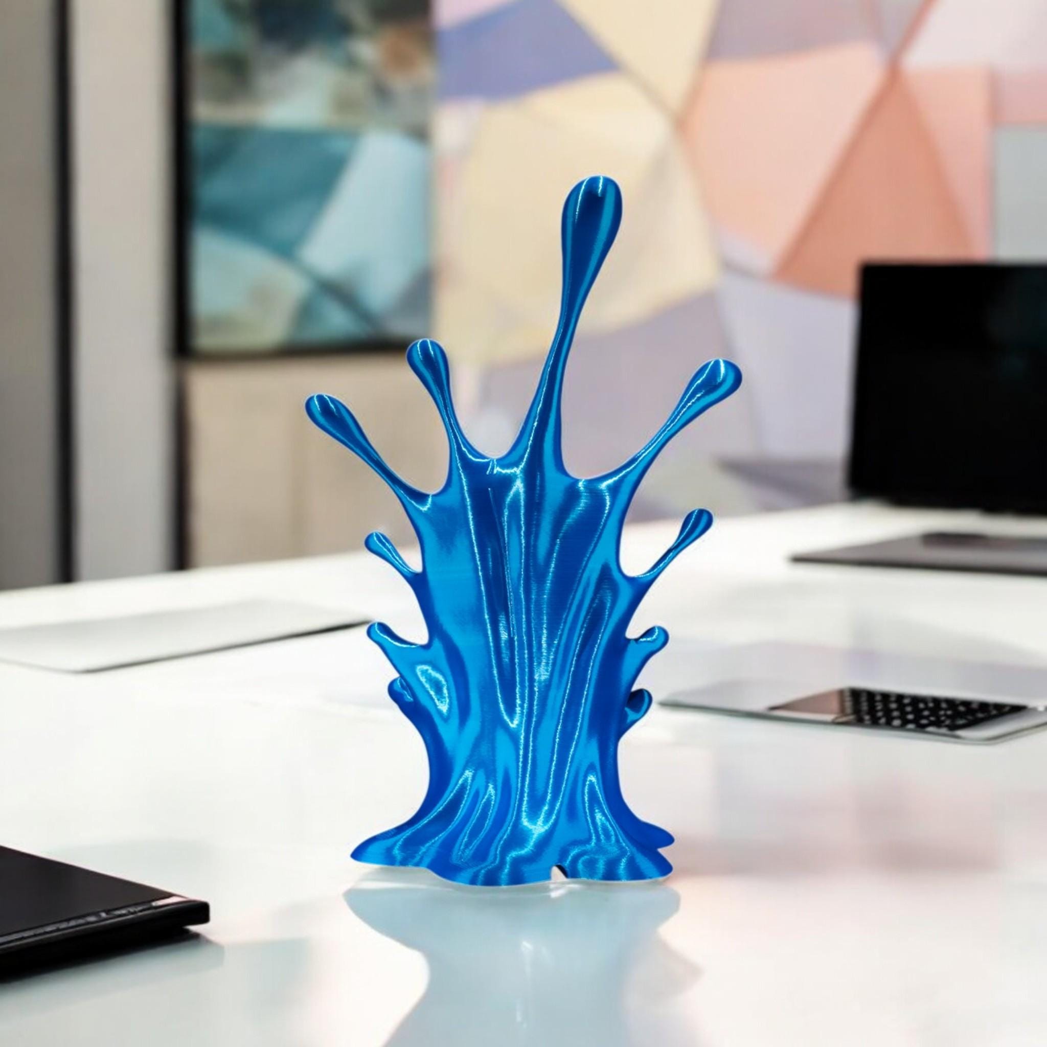 Water Splash Phone Holder – 3D Printed Desk Stand, Unique Smartphone ...