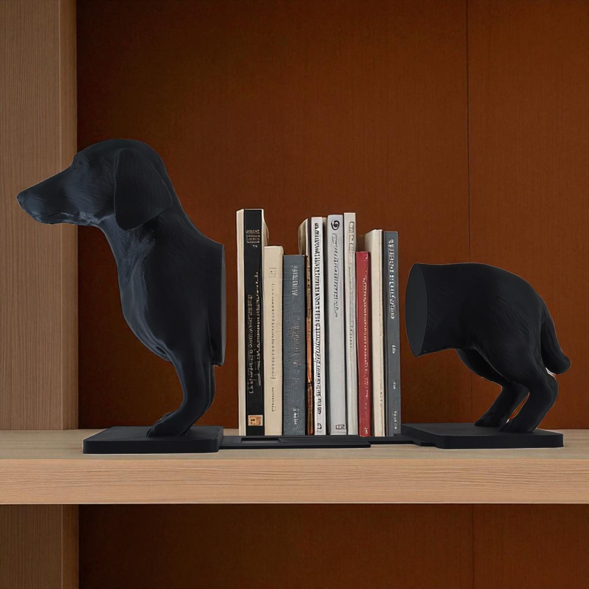 Dachshund Bookends – 3D Printed Dog Head and Tail Two-piece Set - Etsy