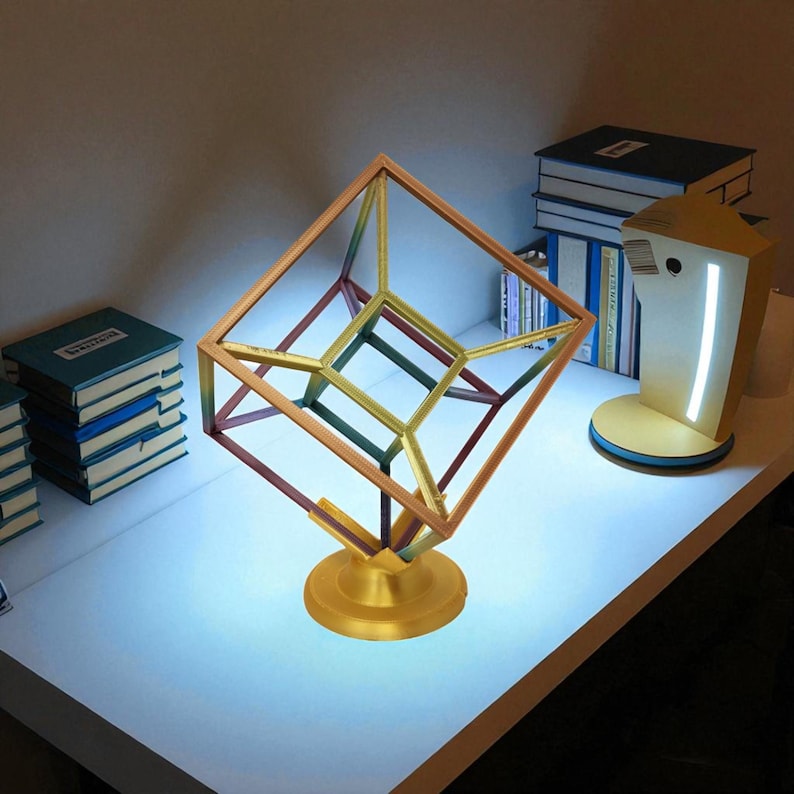 Tesseract Hypercube 3D – Geometric Sculpture, Math Art, Science Teacher ...