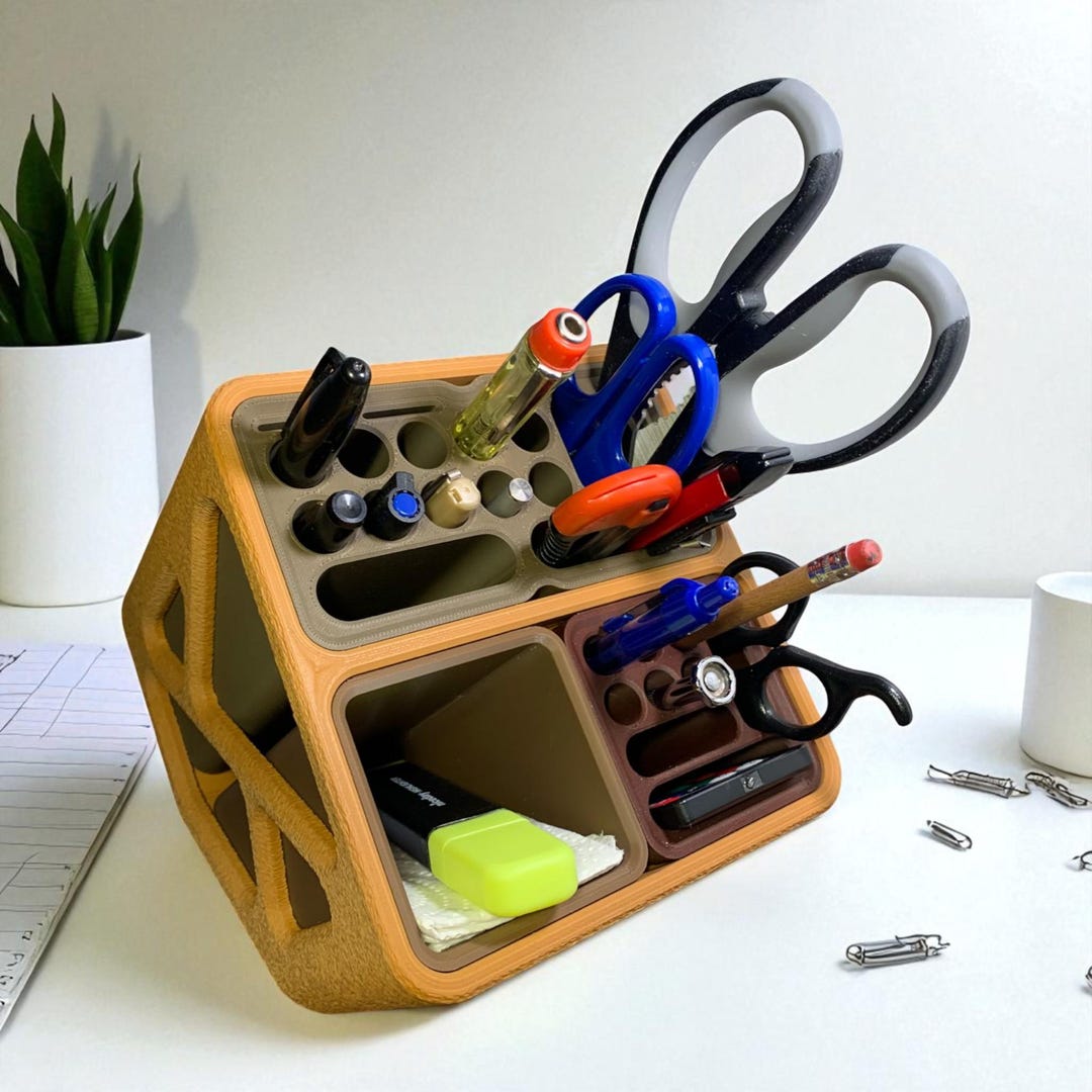 Modular Desk Organizer – 3D Printed Office Storage System With Bins ...
