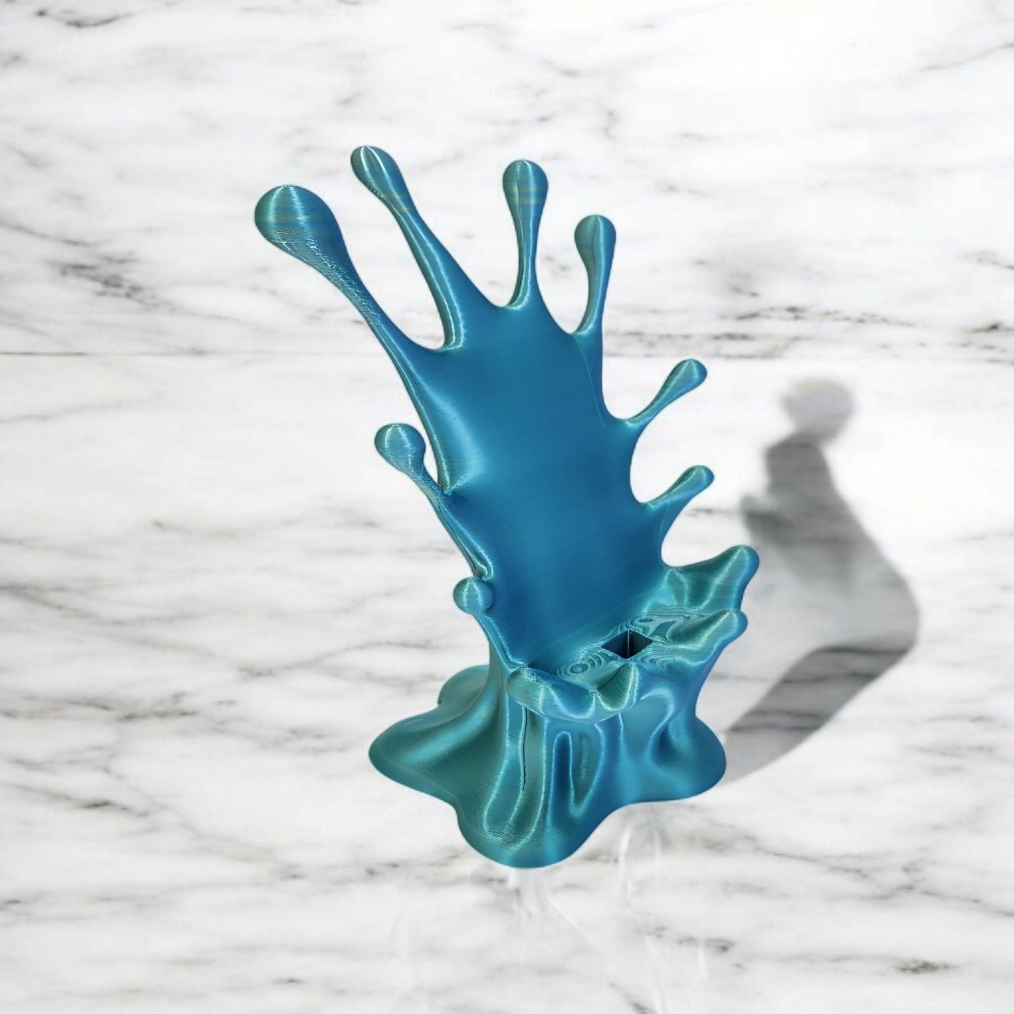 Water Splash Phone Holder – 3D Printed Desk Stand, Unique Smartphone ...