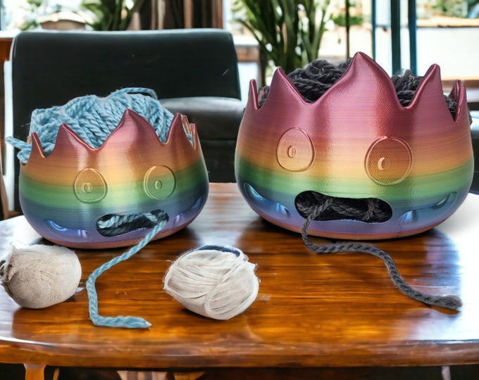 Pre-order Cute Handmade Fire Demon Ceramic Yarn Bowl,pottery Knitting ...