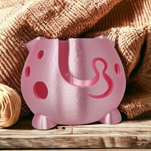 Adorable Piggy Pig Yarn Bowl Perfect for Pig Lovers and Crafters Yarn ...