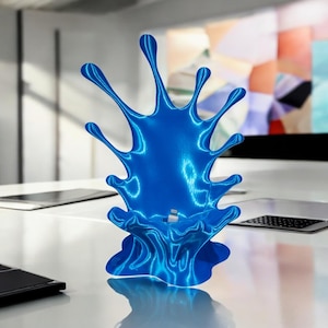 Water Splash Phone Holder – 3D Printed Desk Stand, Unique Smartphone ...