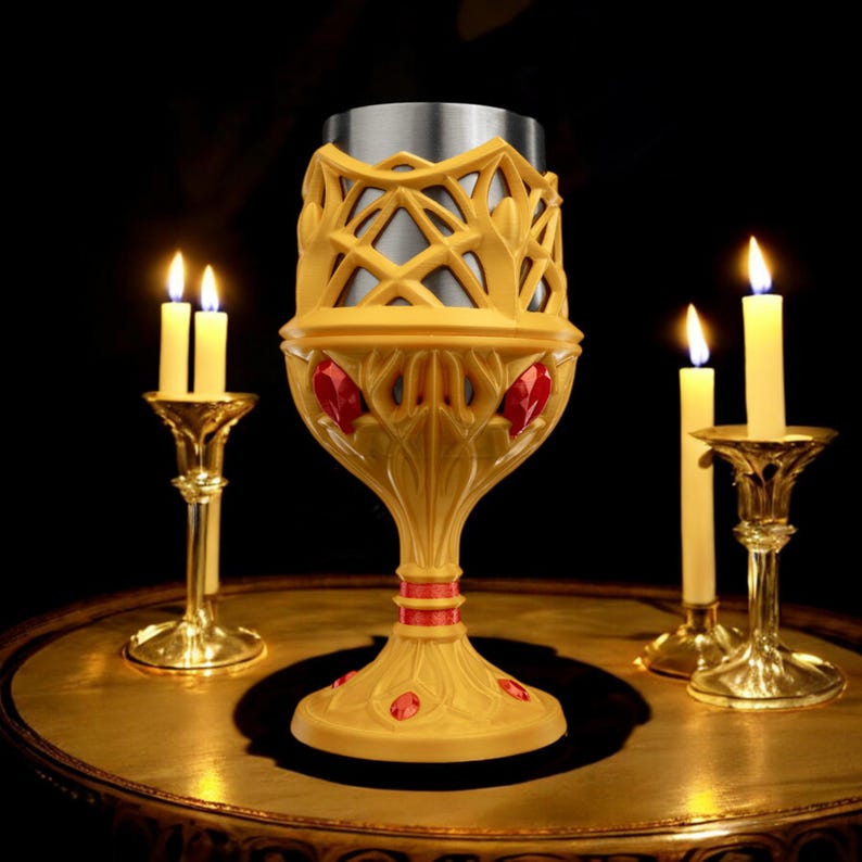 3D Printed Royal Goblet – Fantasy Renaissance Cup, 12oz Tumbler - Etsy