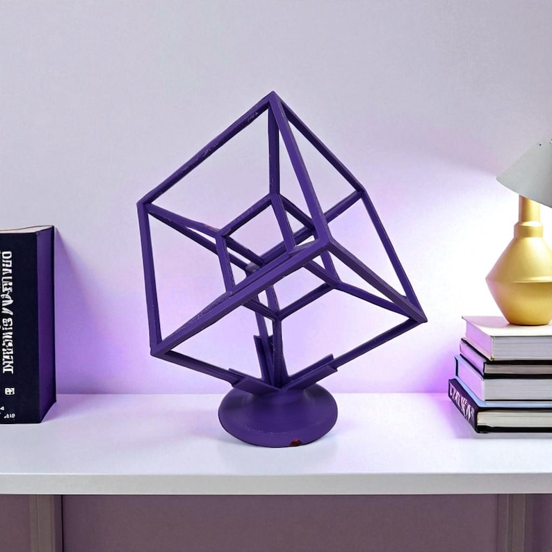 Tesseract Hypercube 3D – Geometric Sculpture, Math Art, Science Teacher ...