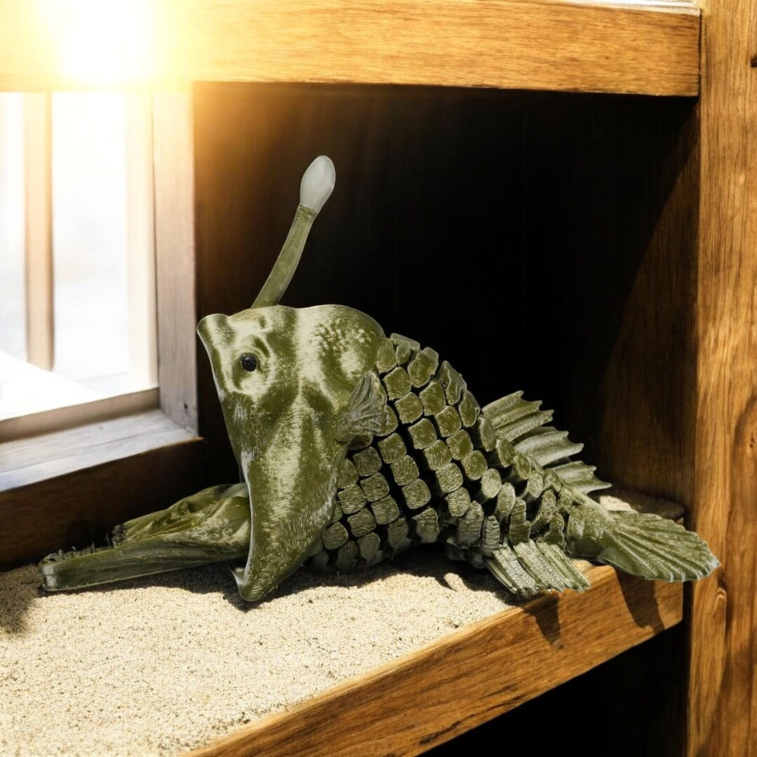 Angler Fish 3D Printed Toy | Realistic Deep Sea Fidget Toy for Desk ...