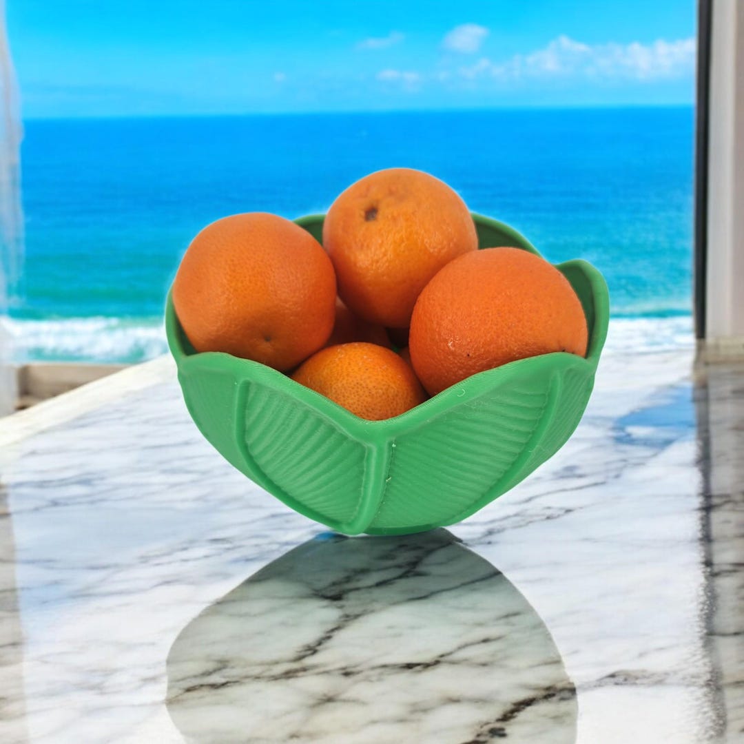 3D Printed Leaf Bowl | Nature-inspired Home Decor | Unique Handmade ...