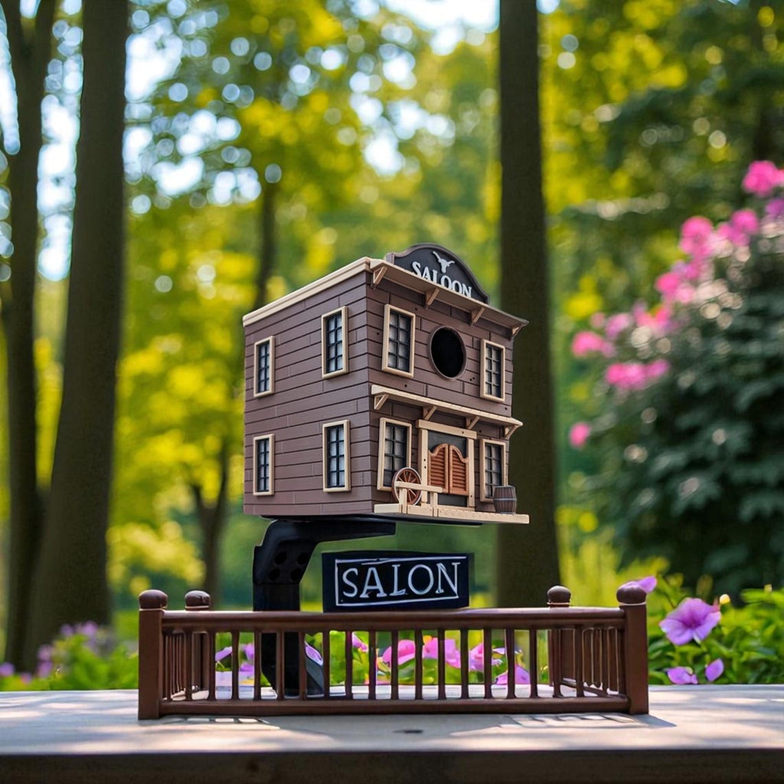 Western Birdhouse – Rustic Saloon Style | 3D Printed Cowboy Garden ...