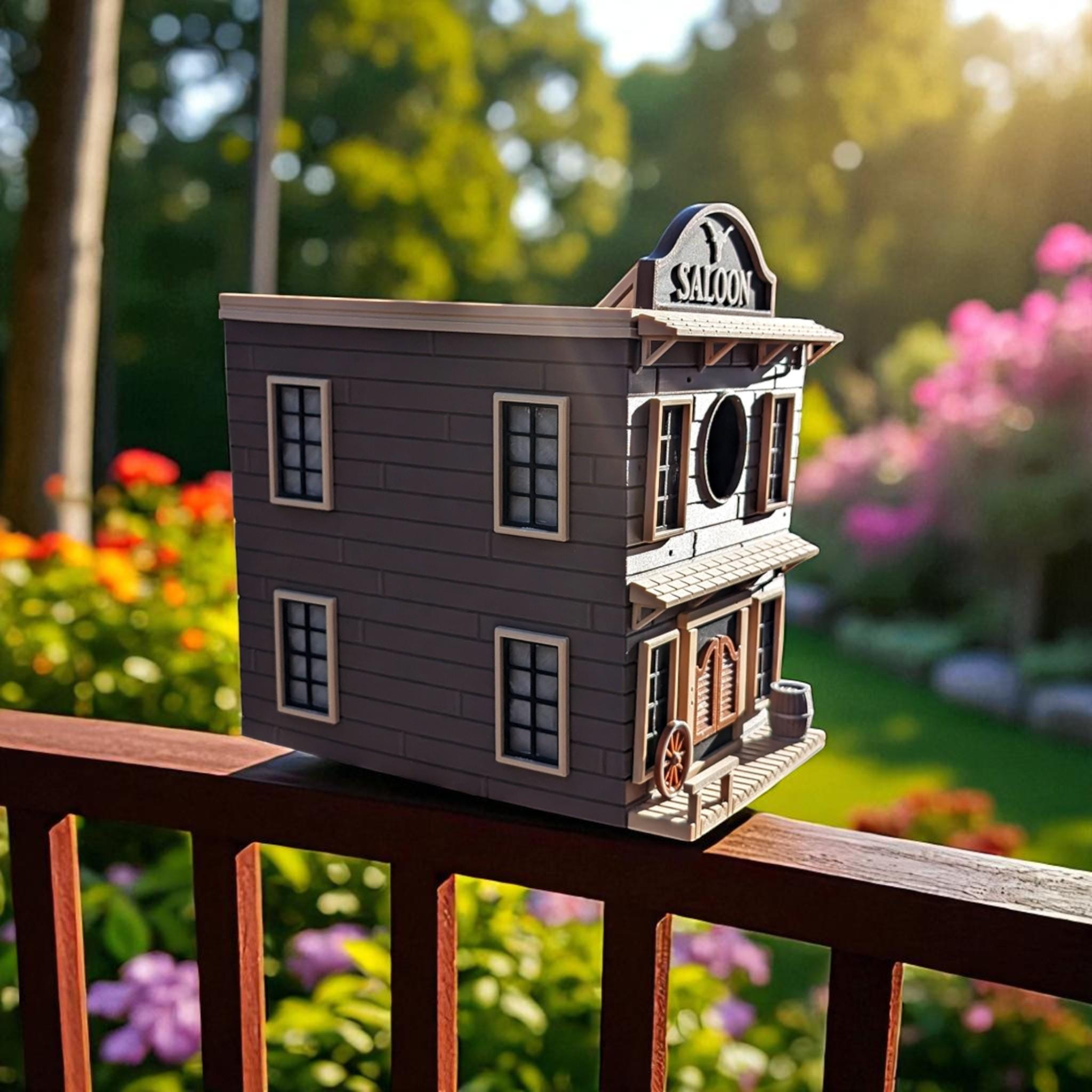 Western Birdhouse – Rustic Saloon Style | 3D Printed Cowboy Garden ...