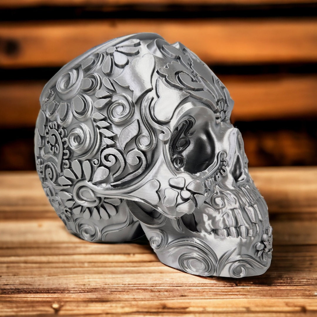 3D Printed Planter Skull Calavera Sugar Unique Day of the Dead Decor - Etsy