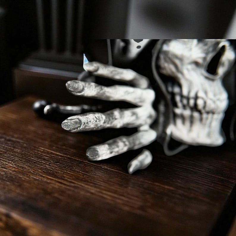 Gothic Skeletal Book Nook, 3D Printed Horror Bookend - Etsy