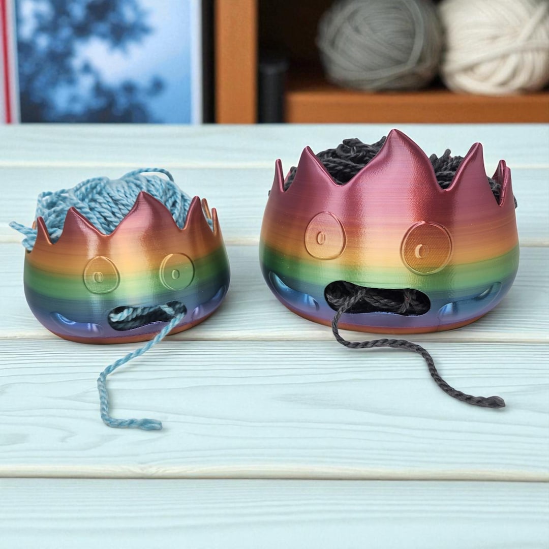 Calcifer Yarn Bowl – Fire Demon Crochet & Knitting Organizer | Anime ...