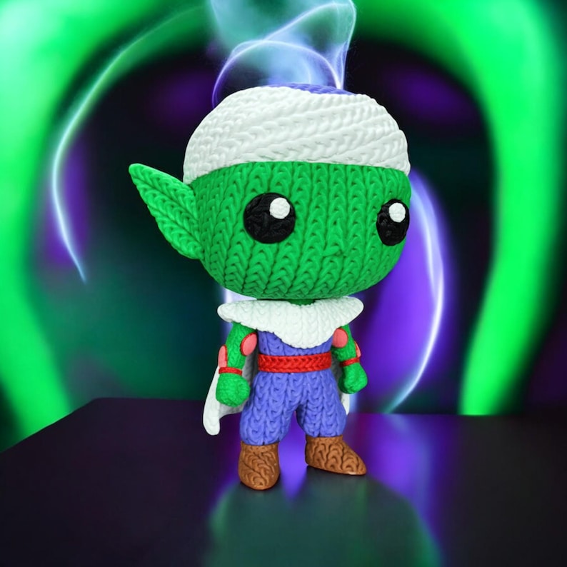 Crochet Styled Piccolo Doll | Dragon Ball Figurine | 3D Printed ...