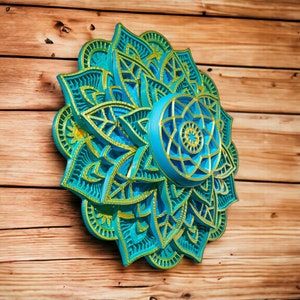 3D Printed Mandala Wall Decor – Sacred Geometry, Boho Home Accent - Etsy