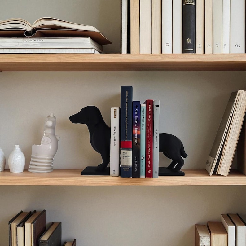 Dachshund Bookends – 3D Printed Dog Head and Tail Two-piece Set - Etsy