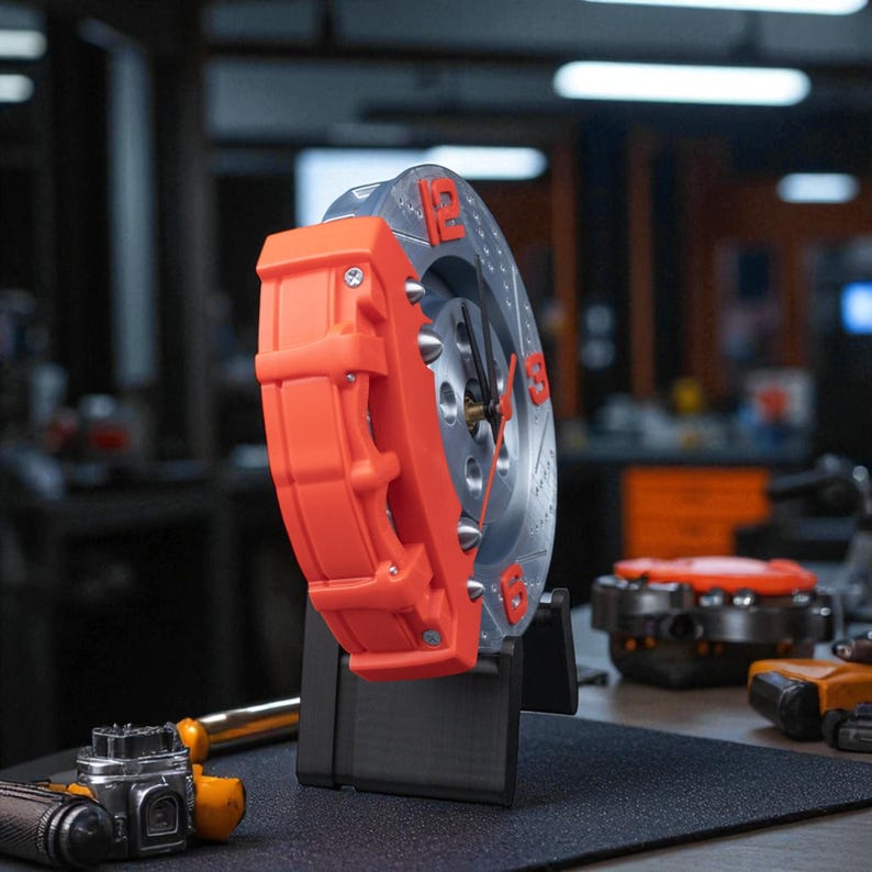 Brake Time Desk & Wall Clock – Brembo Style 3D Printed Racing Decor ...