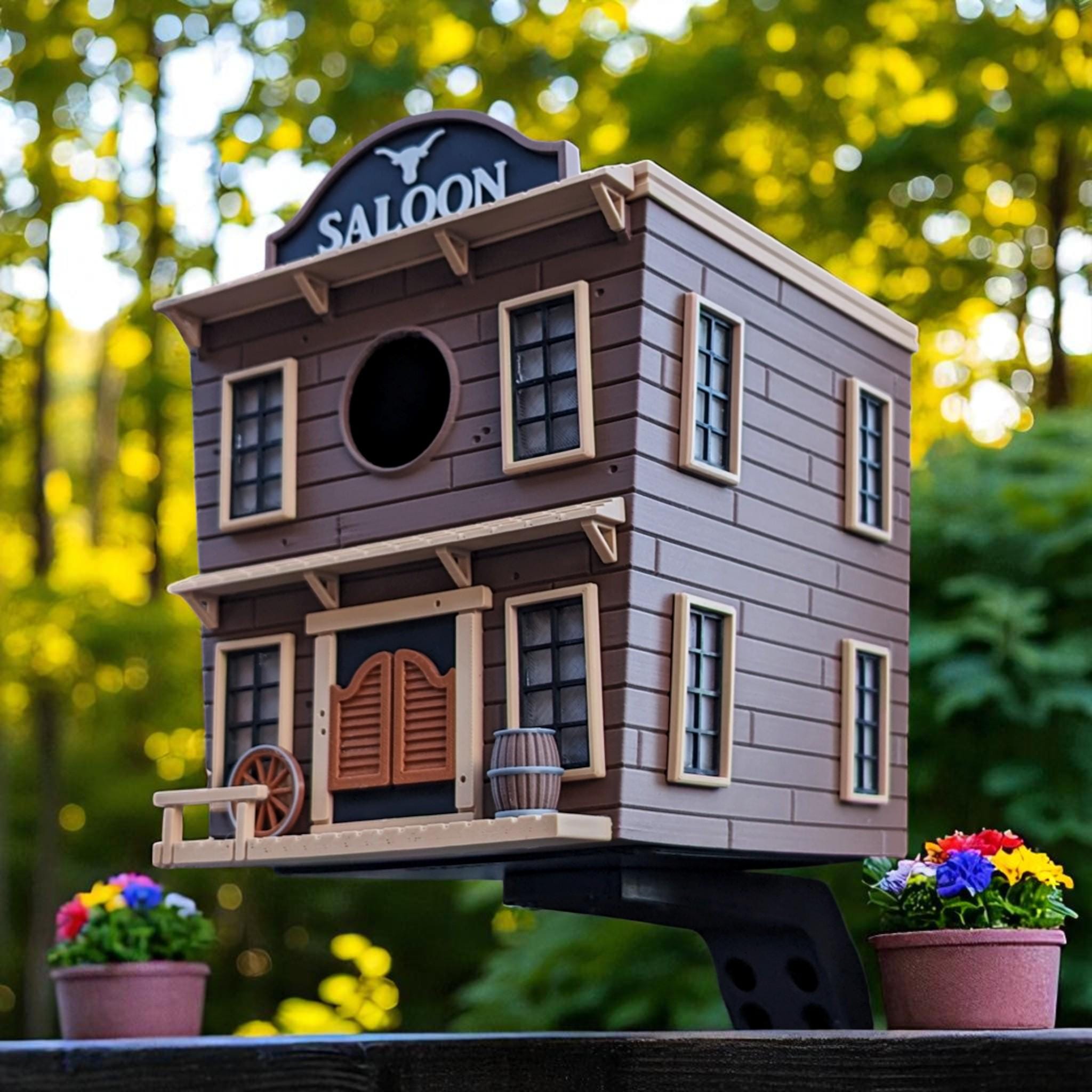 Western Birdhouse – Rustic Saloon Style | 3D Printed Cowboy Garden ...