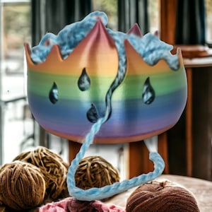 Calcifer Yarn Bowl – Fire Demon Crochet & Knitting Organizer | Anime ...