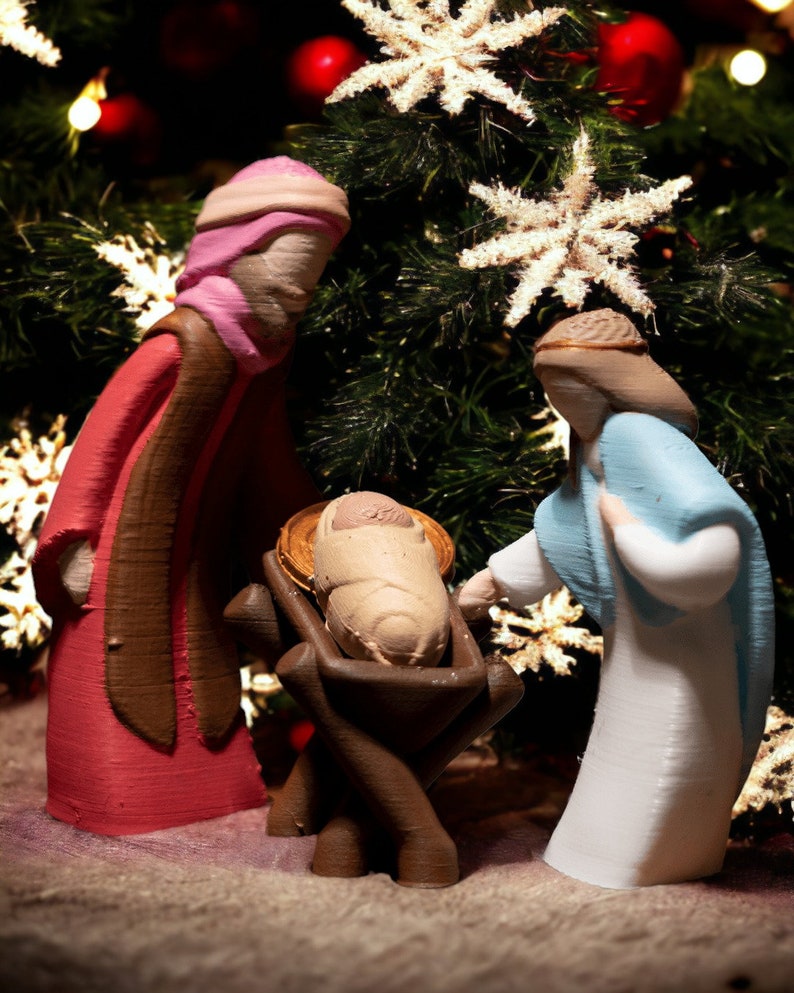 Handcrafted Minimalist Nativity Set 3D Printed Jesus - Etsy