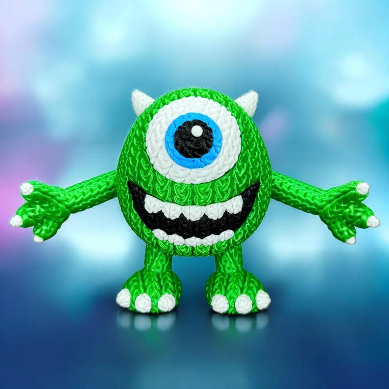 Crochet Cyclops Monster Doll | 3D Printed Amigurumi Collectible Gift ...