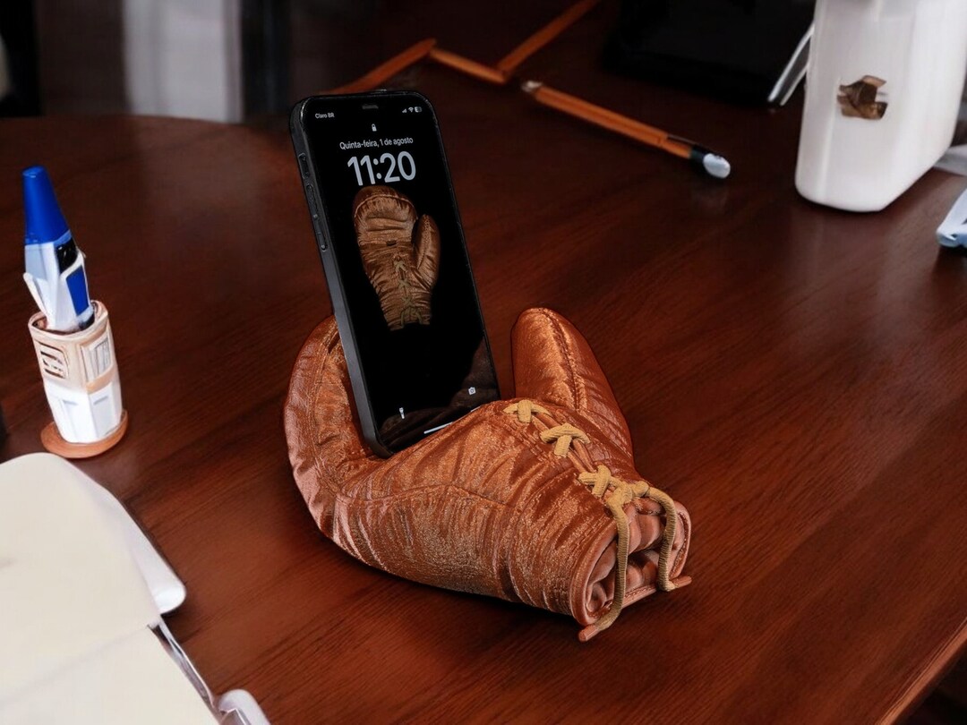 Boxing Glove Phone Holder - 3D Printed Smartphone Stand, Desk Organizer ...