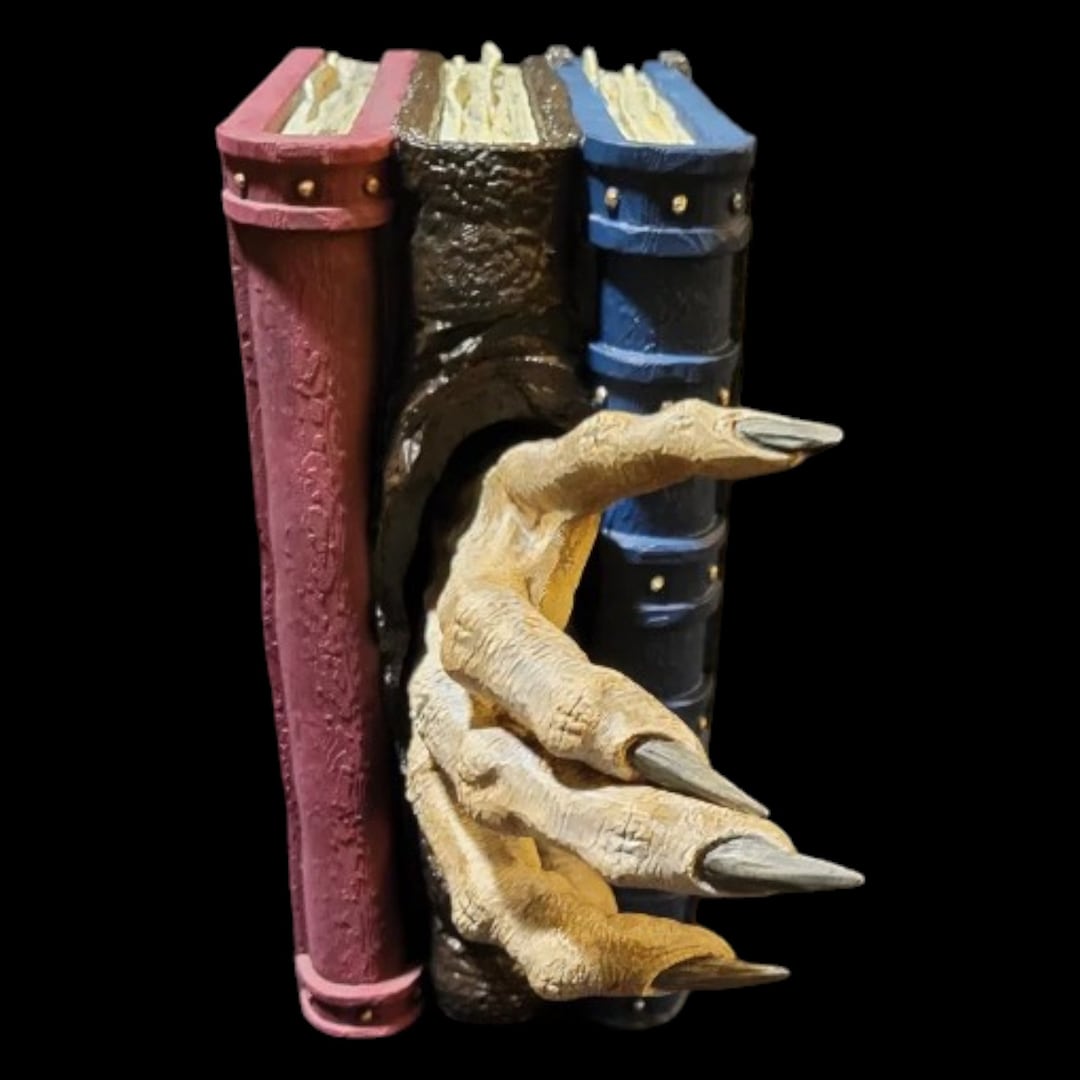 Scary Claw Book Nook | 3D Printed Bookshelf Decor | Unique Home Decor ...