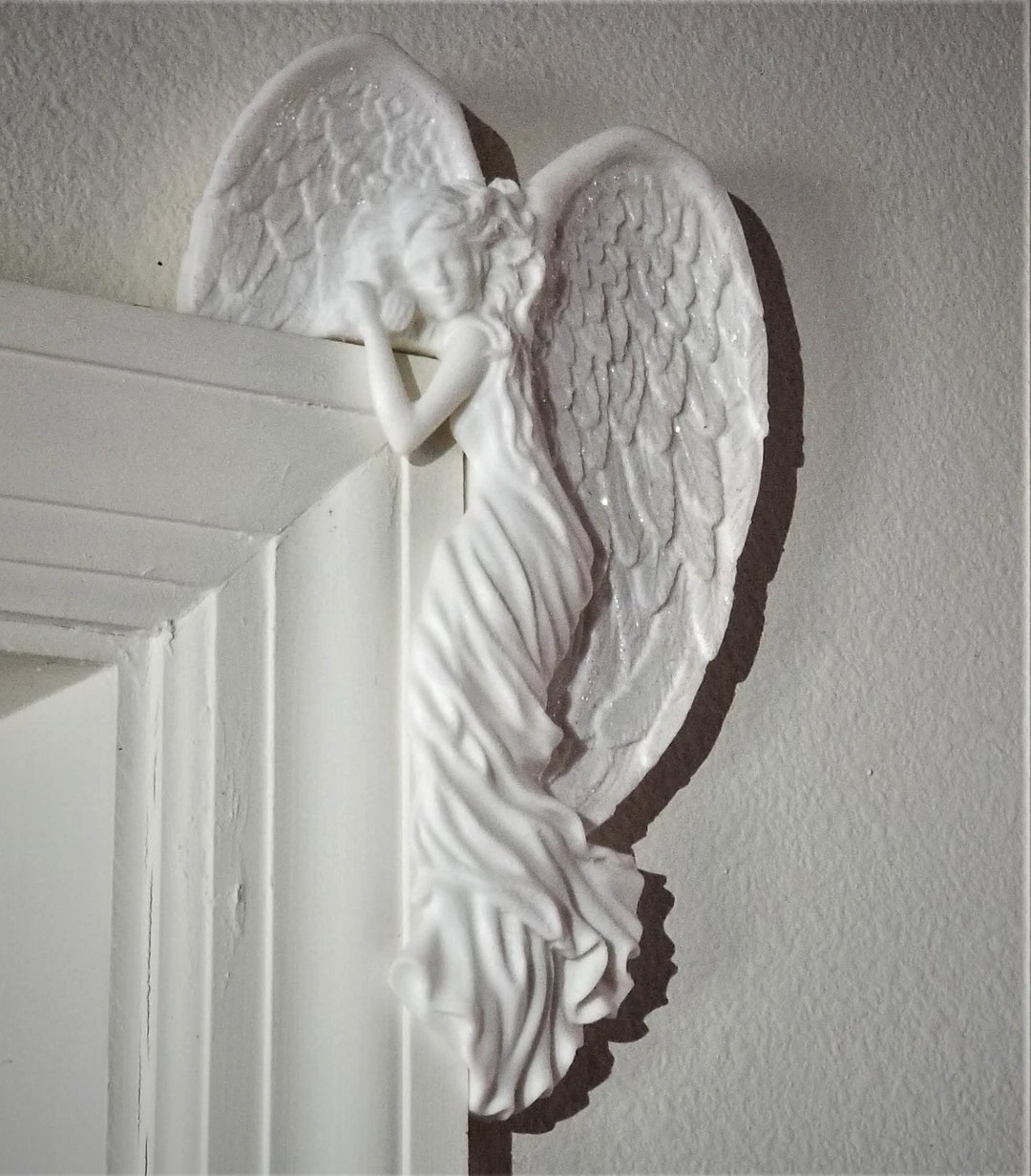 3D Printed Door Corner Angel | Gothic Home Decor Accent | Angel ...
