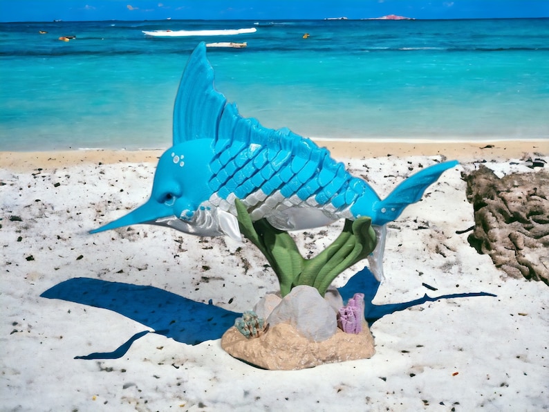 3D Printed Articulated Marlin Fish – Colorful Fidget Desk Toy - Etsy