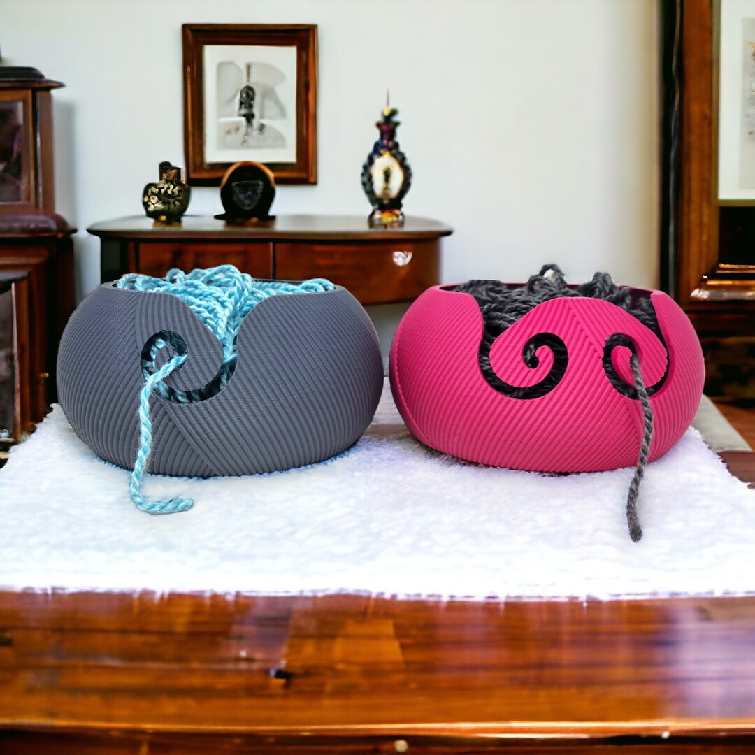 Yarn Bowl With Regular Knit Pattern Crafters' Essential 3D Printed Yarn ...