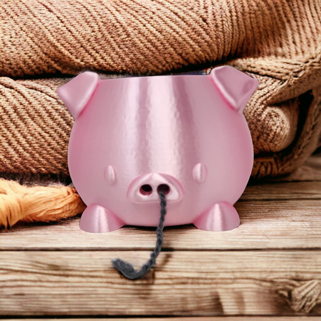 Adorable Piggy Pig Yarn Bowl Perfect for Pig Lovers and Crafters Yarn ...