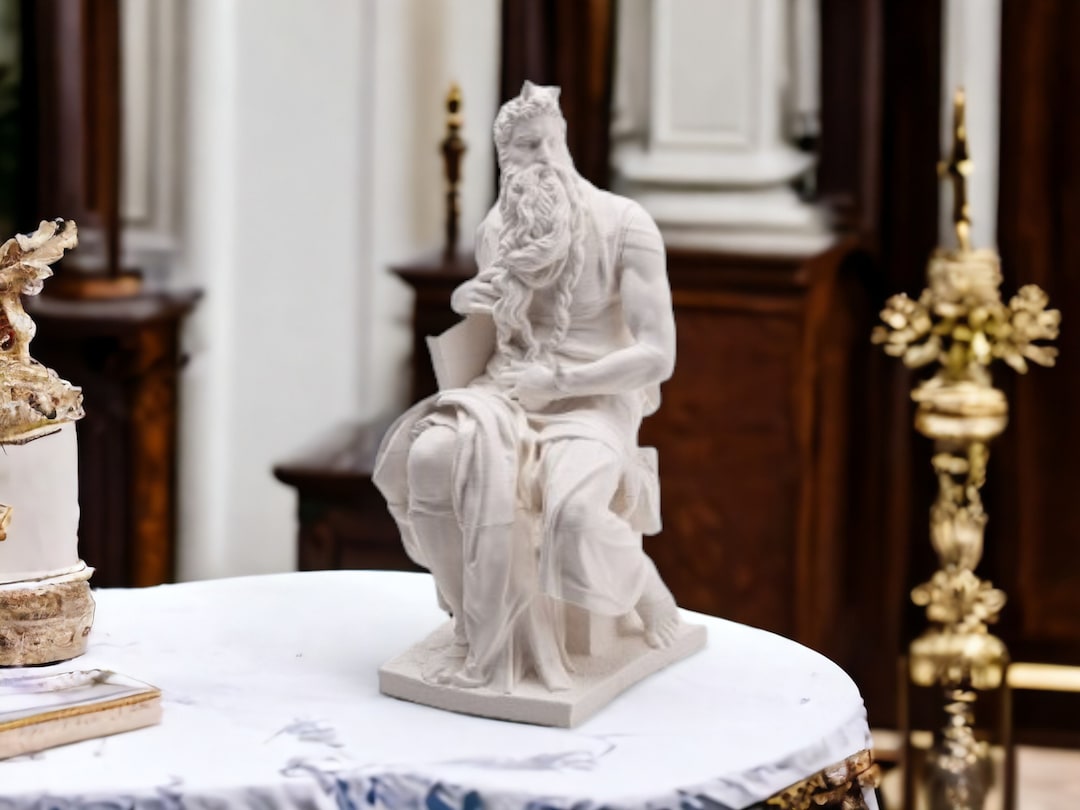 Michelangelo Moses Statue - 3D Printed Italian Renaissance Figurine ...