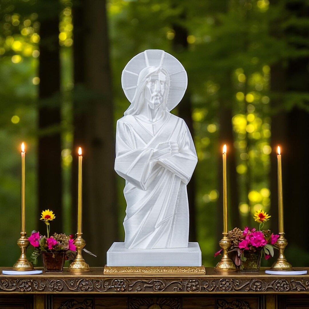 3D Printed Jesus Christ Statue – Christian Home Decor, Catholic Gift - Etsy