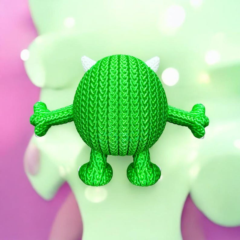 Crochet Cyclops Monster Doll | 3D Printed Amigurumi Collectible Gift ...