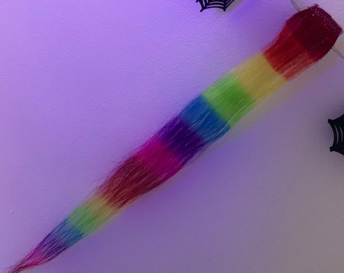 Custom Rainbow Scene Kid Raccoon Tail Hair Extension - Etsy
