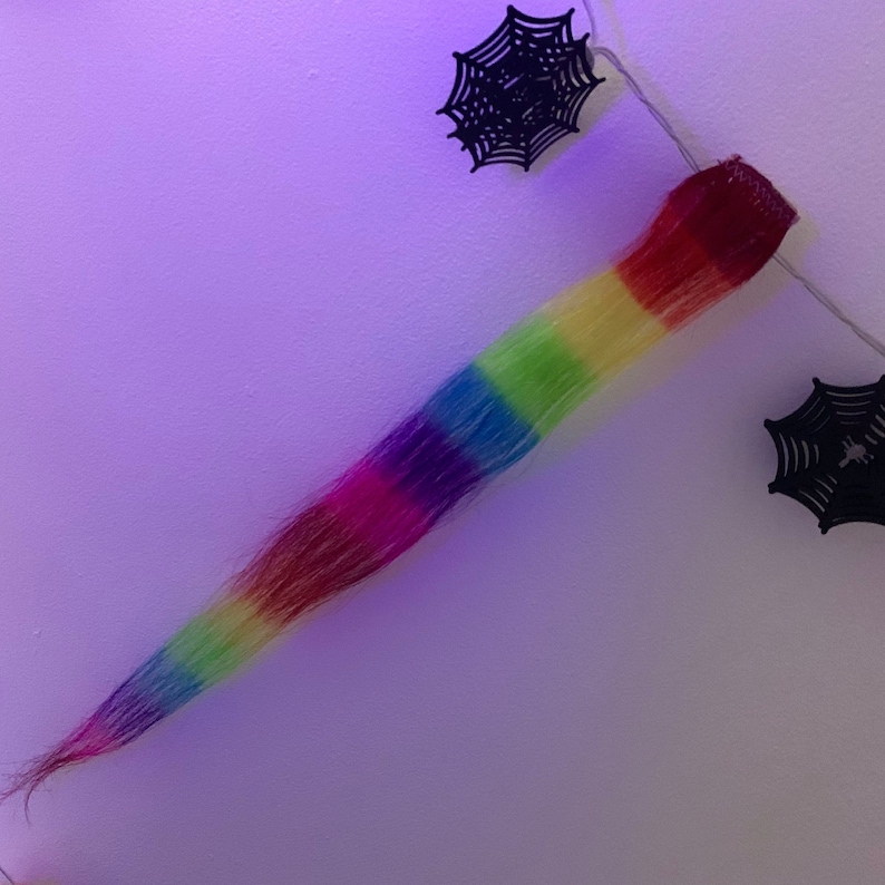 Custom Rainbow Scene Kid Raccoon Tail Hair Extension - Etsy