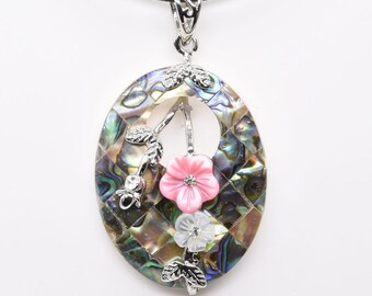 Abalone shell pendant teardrop shell pendant abalone paua | Etsy