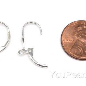 925 Sterling Silver Ear Hook With Loop, Lever Back Earrings Hooks, Euro ...