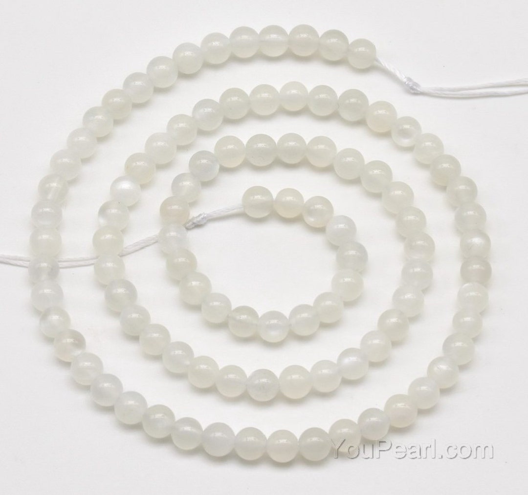 Moonstone Beads, 4mm 6mm White Moon Stone Round Beads Strand, A Grade ...